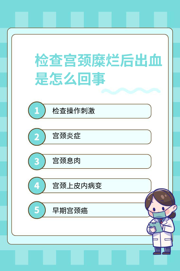 检查宫颈糜烂后出血是怎么回事_有问必答_快速问医生